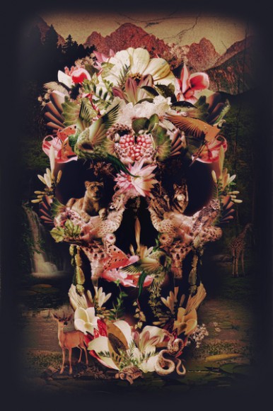 Skulls by Ali Gulec: Collage and Graphic Works Combine Symbols of Life ...